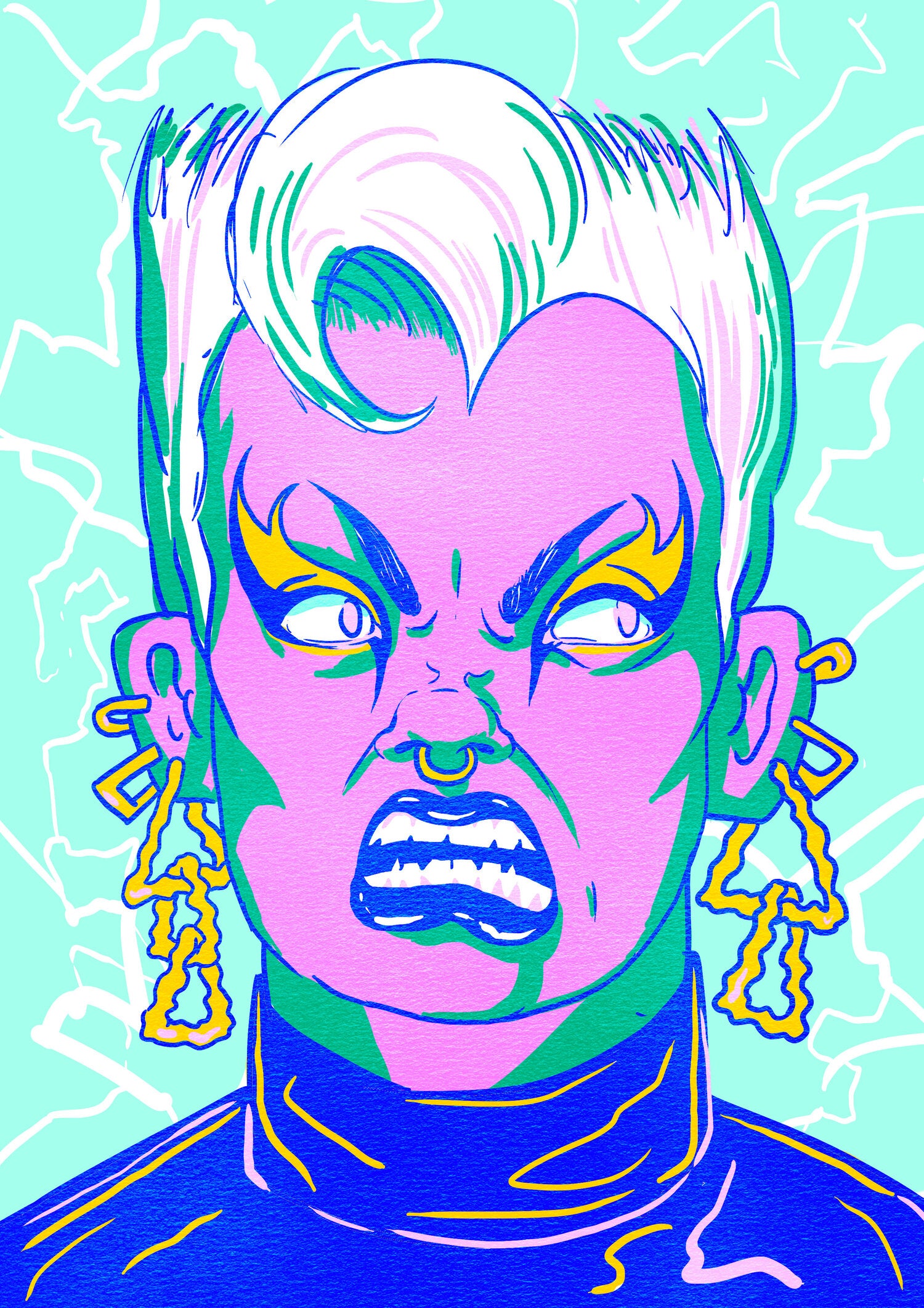 Rage Art Print Phoebe Paradise